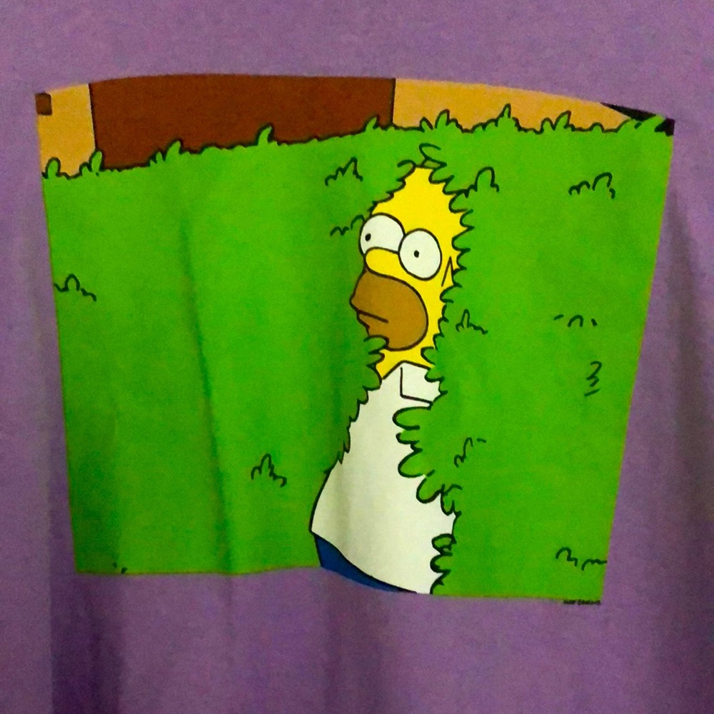 Homer Simpson Into The Bushes Popular Meme Purple L T… - Gem